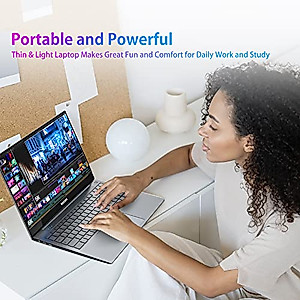 BOCCONI LeadBook T6 Laptop | 15.6" Full HD 1920x1080 IPS Display | Intel Celeron N3450 Quad-Core | 6GB DDR3 | 128GB SSD | AC WiFi | Mini HDMI | Windows 10 Home