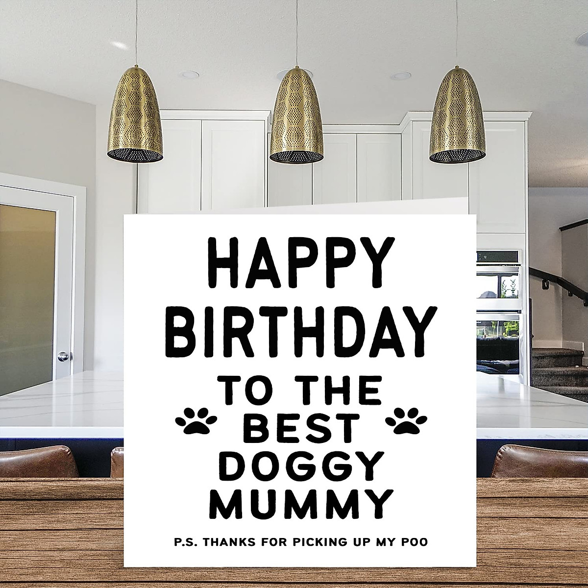 Birthday Card for Mum from Dog - Happy Birthday to the Best Doggy Mummy - Greeting Cards for Dog Mum, Mother, Sister or Dog Lover - Blank Inside, 5.7 x 5.7 Inch - Perfect for Birthday & Mothers Day