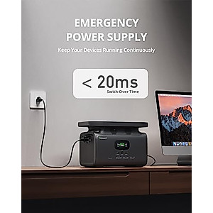 GROWATT Portable Power Station INFINITY 1500, Solar Generator, 1512Wh Large Capacity, 4 x 110V/2000W AC Outlets (4000W Peak), Fast Wall/Solar Charge, Emergency Power Backup for Home/Outdoor Camping/RV