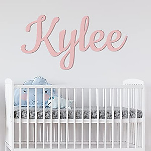 Personalized Nursery Decor Name Sign - Custom Wooden Name Sign - 13 Colors / 12"-55" WIDE - Unpainted or Painted - Kids Room Decor, Name Sign for Nursery - Name Signs for Kids Rooms For Girl or Boy