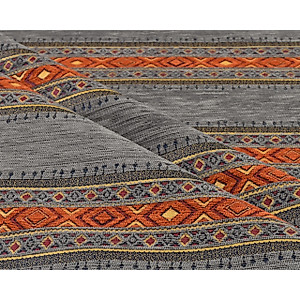 Kilim Pattern Upholstery Fabric Kilim Bohemian Boho Tapestry Tribal Southwestern Turkish Moroccan Mexican Ethnic Fabric by The Yard Meterd (1 Yard (55" x 36"))