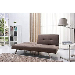 Gold Sparrow Victorville Foldable Futon Sofa Bed, Mocha