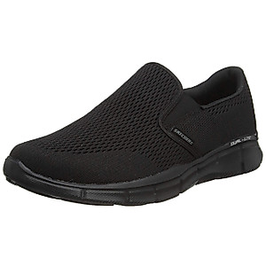 Skechers mens Equalizer Double Play Slip On Loafer, Black, 11.5 Wide US
