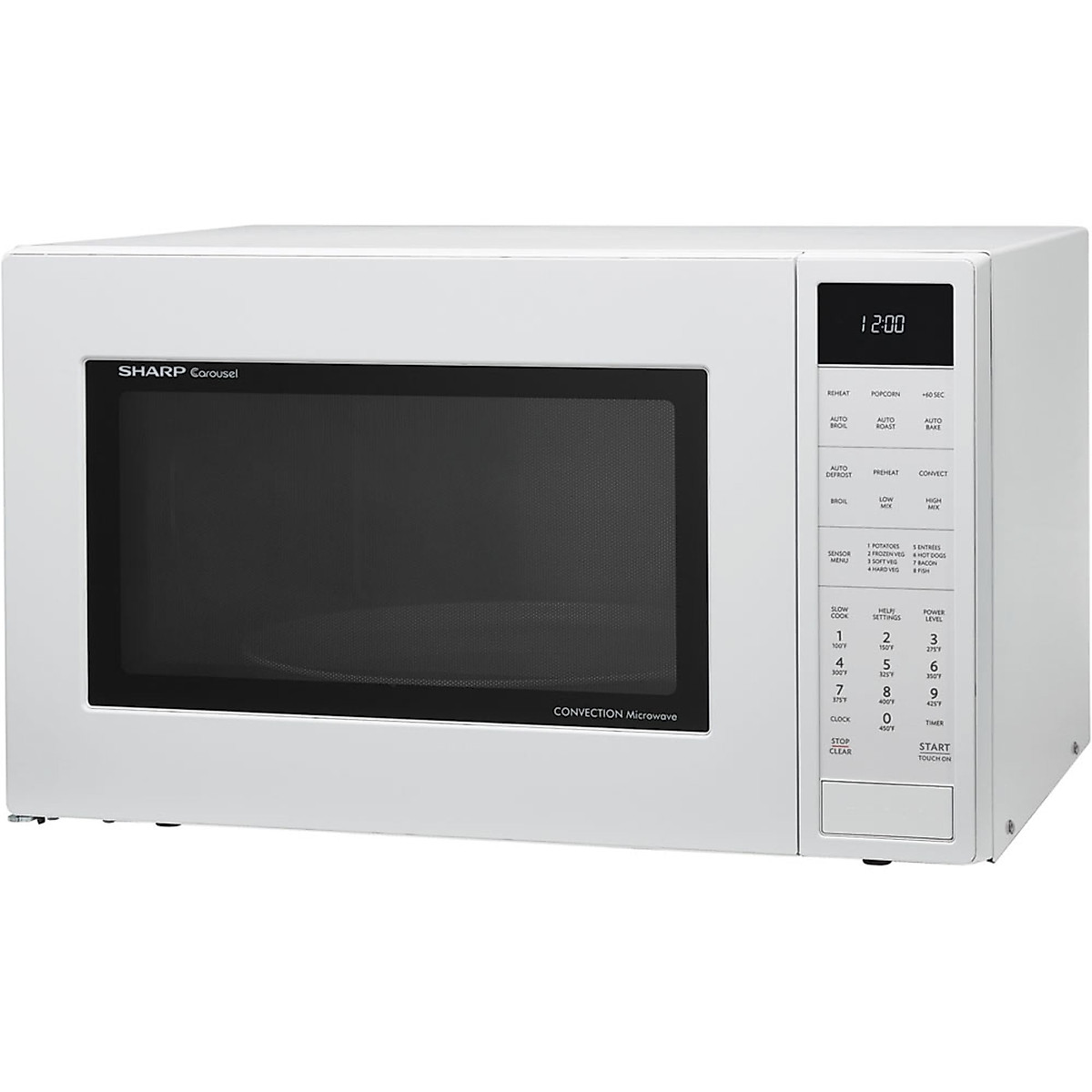 Sharp Convection Microwave Oven SMC1585BW - Combination - 1.5 ft³ Capacity - Convection, Microwave, Roasting, Baking, Browning - 10 Power Levels - 900 W Microwave Power - 15.40" Turntable - 120 V AC -