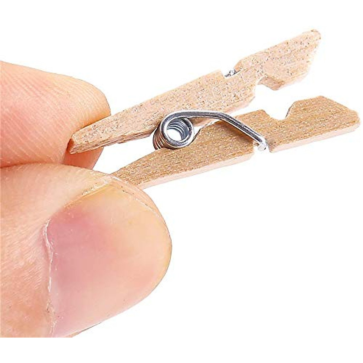 Mini Natural Wooden Clothes Pins, Sturdy Small Wood Clothespin, Photo Paper Peg Pin, Craft Clips for Home School Arts Crafts Decoration, DIY Screen 25mm - 100 Pack