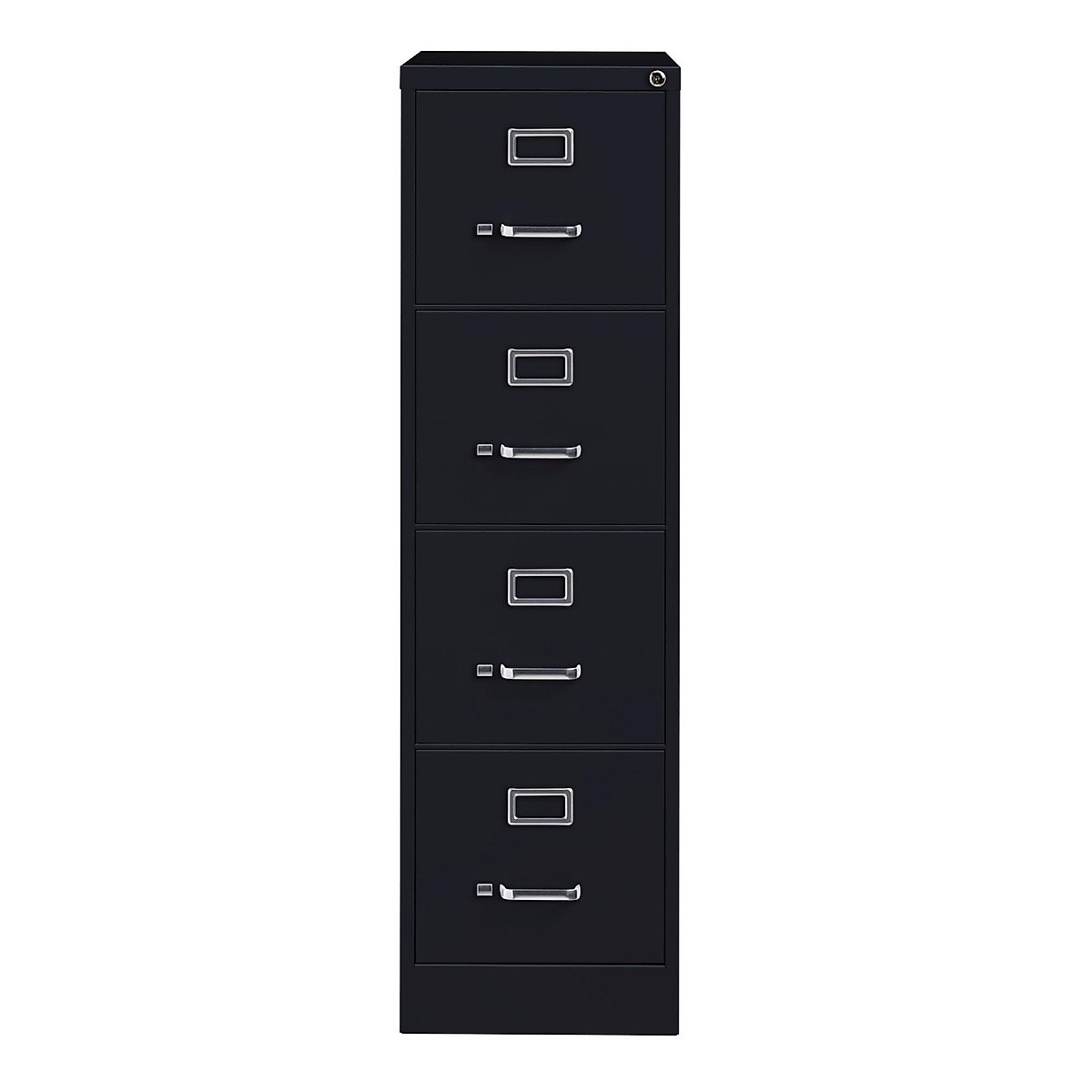 Workpro - File Cabinet - Letter Size Steel Vertical File, 4-Drawer - 22" d x 52" h x 15" w - 25.25" x 17.25" x 54.5" - Black