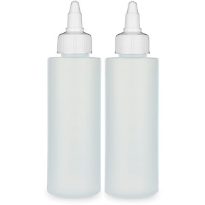 BRIGHTFROM Condiment Squeeze Bottles, 4 OZ Empty Squirt Bottle with Twist Top Cap, Leak Proof - Great for Ketchup, Mustard, Syrup, Sauces, Dressing, Oil, Arts and Crafts, BPA FREE Plastic - 2 PACK