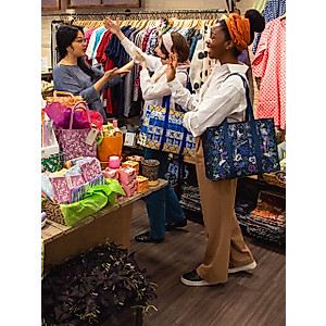 BLUE Q Painted Tiles Shoulder Tote, 1 EA