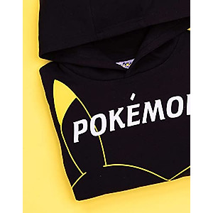 Pokemon Hoodie Boys Kids Game Gifts Pikachu Black Jumper Pullover 5-6 Years
