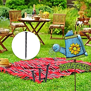 craftshou 118 Pieces 8 Inch Landscape Edging Stakes Plastic Edging Nails Garden Spiral Nylon Anchoring Spikes for Holding Garden Edging Border,Artificial Turf,Landscape Fabric,Tents and Rain Tarps