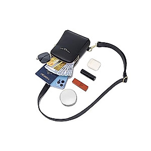 INICAT Travel Small Sling Bag Leather Crossbody Bags for Women Fanny Packs Cross Body Bag for Woman Cross Body Purses(Black)