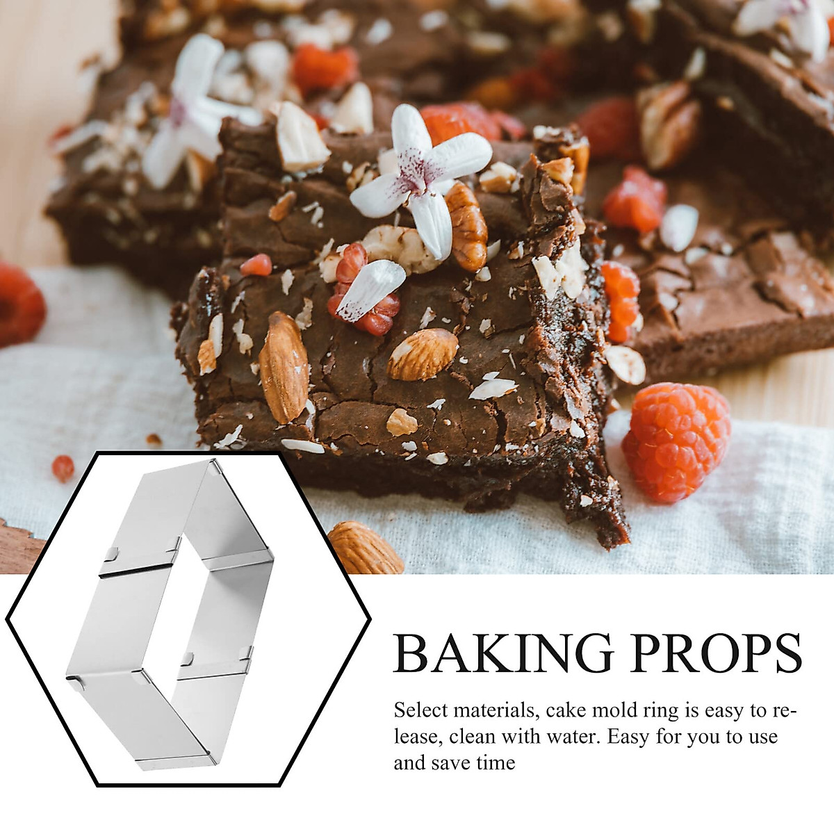 Cabilock Tiramisu Baking Mould for Mouss Ring Stainless Steel Cake Ring Pastry Ring Cirle Mold for Baking Cutting Cake Biscuit (Silver 6 Inch)