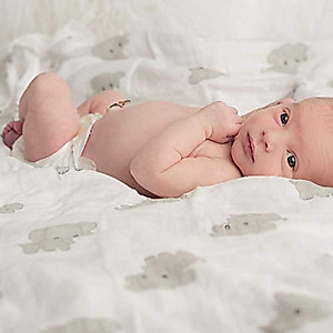 CuddleBug Muslin Baby Swaddle Blankets for Boys and Girls Size Large 4 x 4 Feet – Muslin Cotton 4 Pack (Safari Friends)