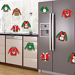 Ugly Sweater Party Decorations Ugly Christmas Cutouts Holiday Party Decor Ugly Sweater Shaped Paper DIY Cut-Outs