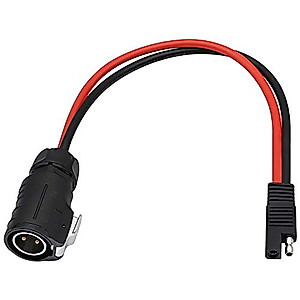 zdyCGTime 2 Pin Power Industrial Circular Connector to SAE Cable for Solar Panel Suitcase and Grand Design, Fit for Furrion, Forrest River RV Solar Panel Suitcase, Grand Design RV's Industry（10AWG）