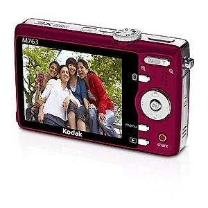 Kodak Easyshare M763 7.2 MP Digital Camera with 3xOptical Zoom (Red)