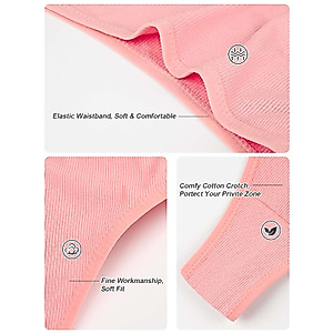 PSEFNAGX Women's High Waist Breathable Seamless Sport Ribbed Cotton Thong Panties Size 3XLarge