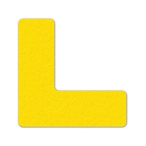 INCOM Manufacturing Laminated 5S Workplace Floor Organization Markers, L Shaped, Thick Textured Anti-Slip, Yellow, 6 inch x 6 inch, 25 pack, LM110Y