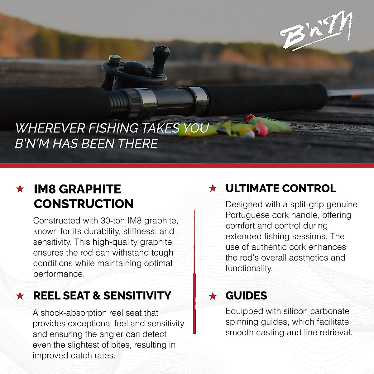 Buck's Gold Jig Pole 10ft/2pc