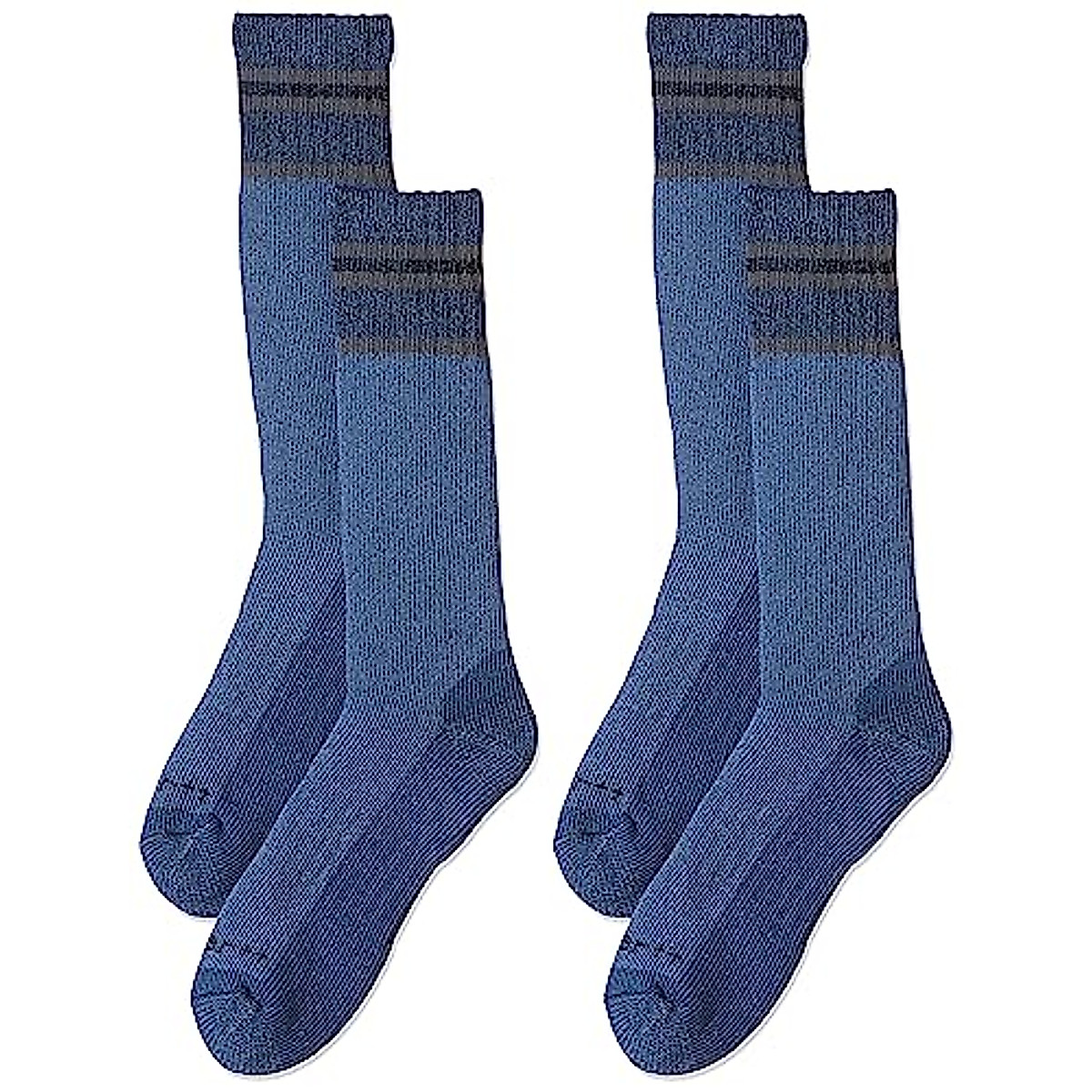 Carhartt Men's Heavyweight Synthetic-Wool Blend Boot Sock 2 Pack, Denim, Large