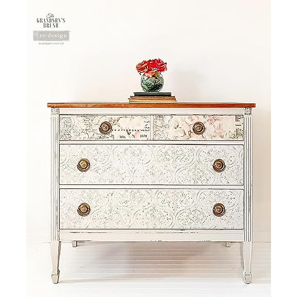 Prima Re-Design Decoupage Decor Tissue Paper 19"x30" 2/Pkg-Floral Parchment Redesign Décor'S Day Decorations,Easter Day,Decorations,Saint Patrick'S Day Gift St Patricks Day Decorations