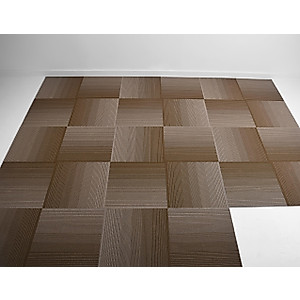 Rehert Carpet Tiles, Carpet Squares, Office Carpet Tiles Removable, Carpet Tile Flooring for Basement, 20" x 20" Berber (Loop Pile), Gradient Brown, 0.24" Pile Height (12 Tiles, 32 sqft/Box)