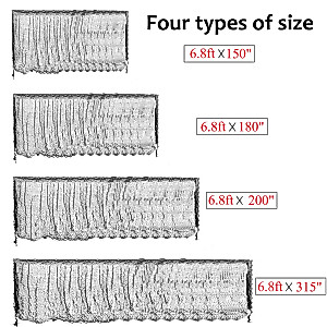 FATHER.SON Halloween Creepy Cloth Decorations Decor Halloween Party Decorations Outdoor Indoor.(6.8ft x 315" Black)