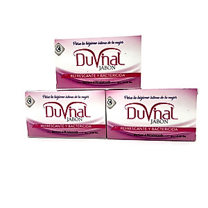 Duvinal Jabon Intimo Femenino en Barra. 3 pack para equilibrio del pH - Probióticos e ingredientes naturales - Elimina el olor - Salud vaginal - Lavado femenino - Hidratante íntimo