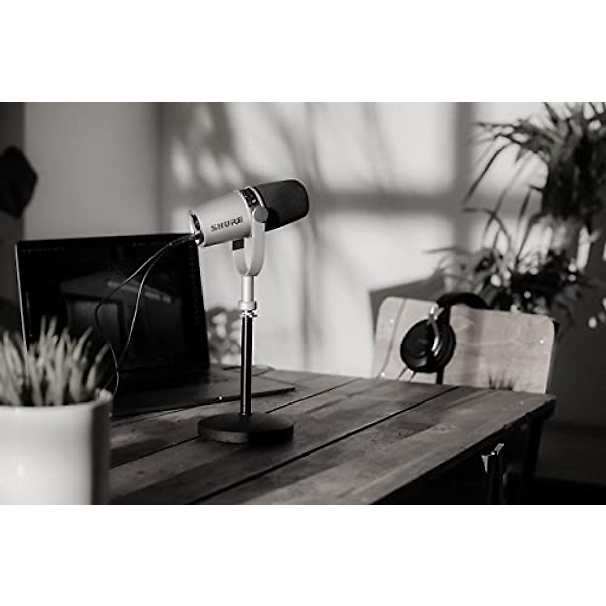 Shure MV7 USB/XLR Dynamic Microphone + AONIC 50 Wired/Wireless Noise Cancelling Headphones for Podcasting, Recording, Streaming & Gaming, Professional Quality Sound & Durability - Silver/Black