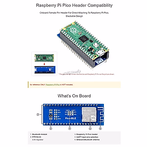 Dual-Mode Bluetooth Module for Raspberry Pi Pico, SPP / BLE, Bluetooth 5.1 Wireless @XYGStudy (Pico-BLE)