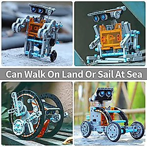 Lucky Doug 12-in-1 STEM Solar Robot Kit Toys Gifts for Kids 8 9 10 11 12 13 Years Old, Educational Building Science Experiment Set Birthday for Kids Boys Girls