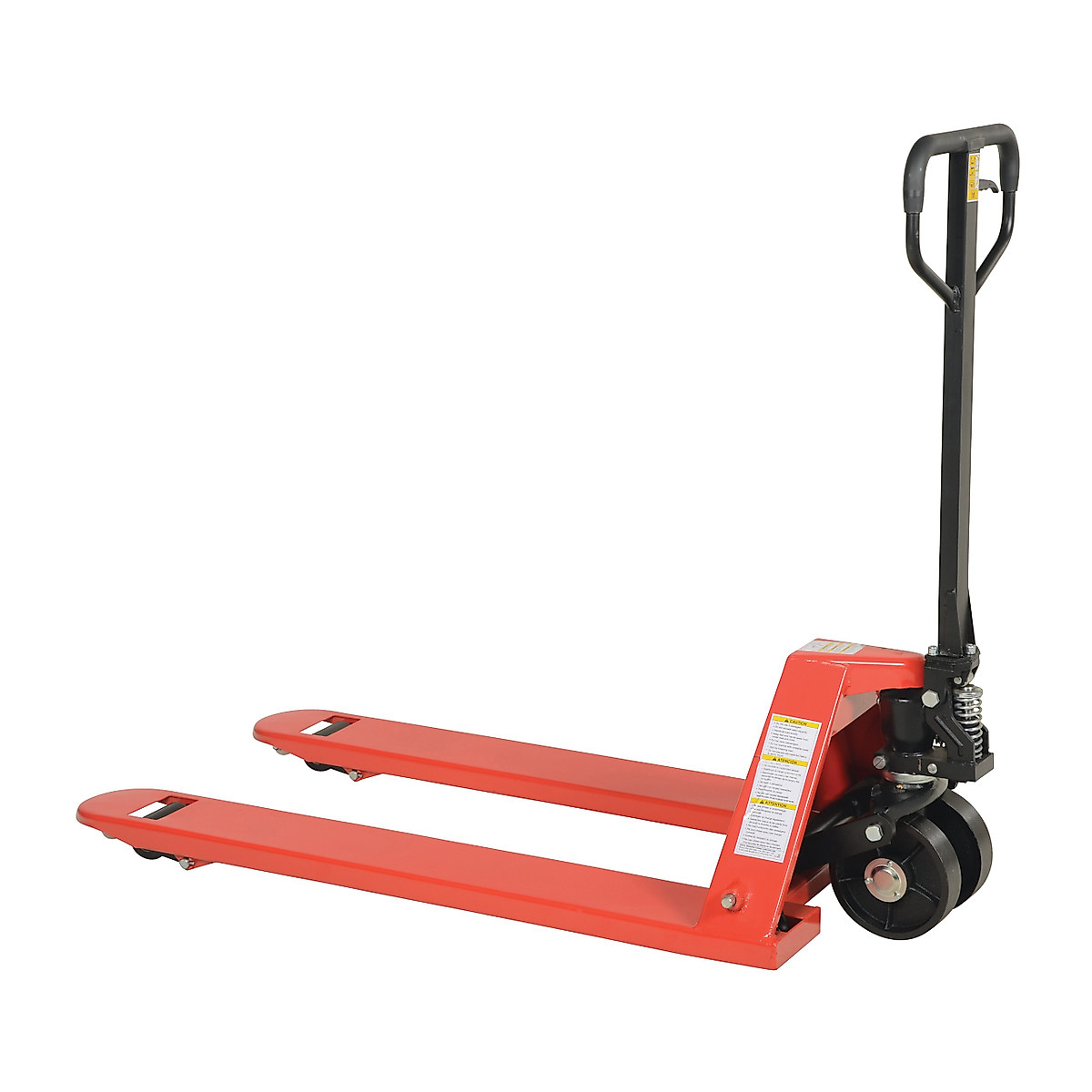 Vestil PM5-2748-S Full Featured Pallet Truck with Steel Wheels, 5500 lbs Capacity, 48" Length x 27" Width Fork