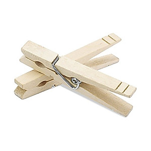 Lifegoods4u Wooden Clothespins. Set of 50 Durable Long Lasting clothespins