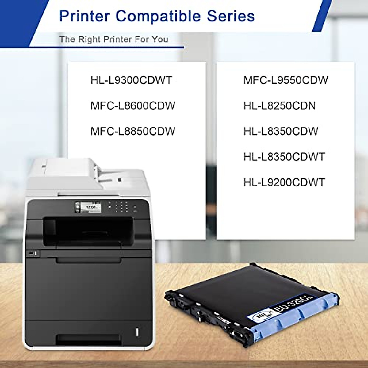 Compatible BU 320CL High Yield Belt Unit WER Replacement for Brother BU-320CL MFC-L8610CDW MFC-L8690CDW MFC-L8900CDW MFC-L9570CDWT MFC-L9570CDW Printer BU320CL Black Belt Unit 1-Pack