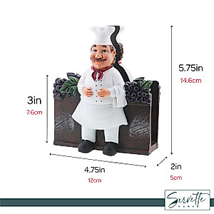 Fat Chef Figurine Napkin Holder Chef Kitchen Décor Collection