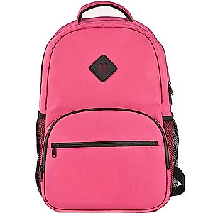 OZCHIN Medium Backpack with Combination Lock, Smell Proof - Classics Backpack Travel bags for Men Women (Rose Red)