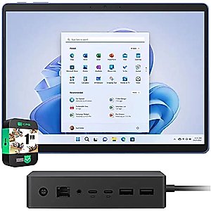 Microsoft QIL-00035 Surface Pro 9 13" Touch Tablet, Intel i7, 16GB/256GB, Sapphire Bundle Surface Dock 2 and 1 YR CPS Enhanced Protection Pack