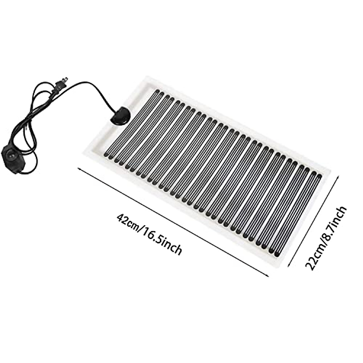 KABASI Reptile Heat Mats, 2nd-Gen 25W 16.5x8.7 inch Non-Adhesive Reptile Heating Pad with Temperature Adjustment, Waterproof Under Tank Terrarium Heating Mat for Tortoise Snakes