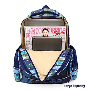 Dorlubel Backpack for Boys Lightweight Dinosaur School Backpack with Insulated Lunch Tote Preschool Kindergarten Elementary Book Bag Set With Chest Strap(Dinosaur Explorer)