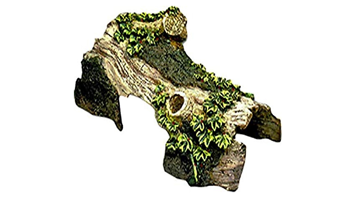 Small Reptile Bent Log Hide-Away Tank Décor - Safe & Durable