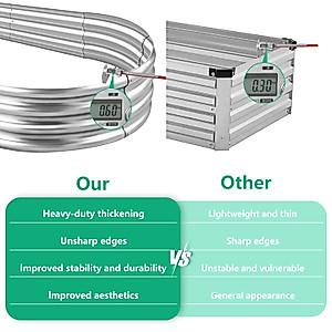 Kettalk 2Pcs Galvanized Raised Garden Bed，6×3×1ft Galvanized Planter Raised Garden Boxes Outdoor, Large Oval Metal Raised Garden Beds for Vegetables,Flowers and Fruits