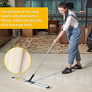 CLEANHOME Dust Mop 36 inch Commercial for Hardwood Floor Cleaning Heavy Duty Industrial Dry Mop for Hotel, Office, Garage, Household Dust Sweeping