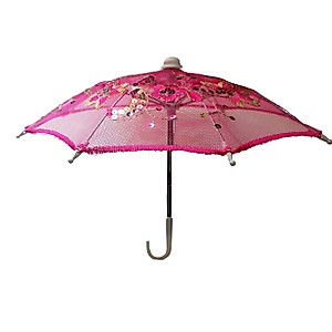 Handmade Umbrella Chhatra For Religious Sculpture/Bal Krishna/Ganesha/Laddu Gopal Idol Red 3AU15