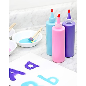 Cornucopia 8oz HDPE Plastic Squeeze Bottles w/Yorker Tips (6-Pack), Empty Refillable Bottles for Arts, Crafts & Kitchen (6 Pack)