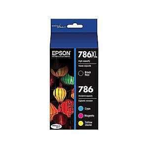 EPSON T786 DURABrite Ultra -Ink High Capacity Black & Standard Color -Cartridge Combo Pack (T786XL-BCS) for Select Epson Workforce Printers