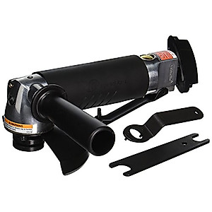 Ingersoll Rand 422G Edge Series 5" Air Angle Grinder, Powerful 1.0 HP Motor, Locking Lever with Tease Throttle, Front Exhaust, Anti Vibration Hand Grip, Black