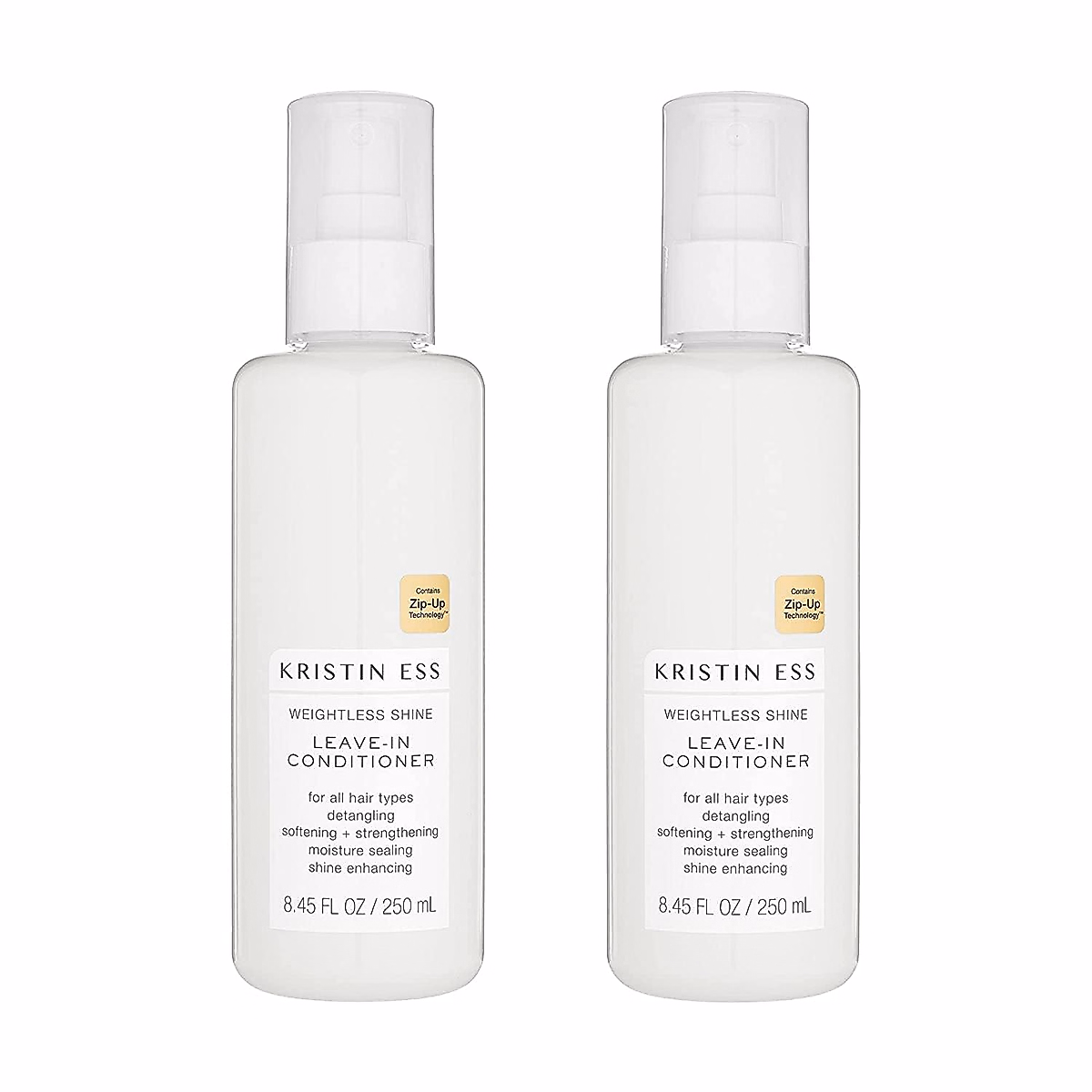 Kristin Ess Hair Weightless Shine Leave-In Conditioner Spray for Dry Damaged Hair, Detangler Spray, Softening + Strengthening, Paraben and Phthalate Free, 8.45 fl. Oz. 8.45 Fl Oz (Pack of 2)