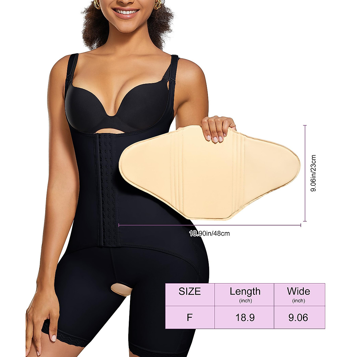 YERKOAD Abdominal Compression Board Flattening Belly AB Board Lumbar Post Surgery Lipo Back Foam Board Postpartum Recovery (Beige, One Size)