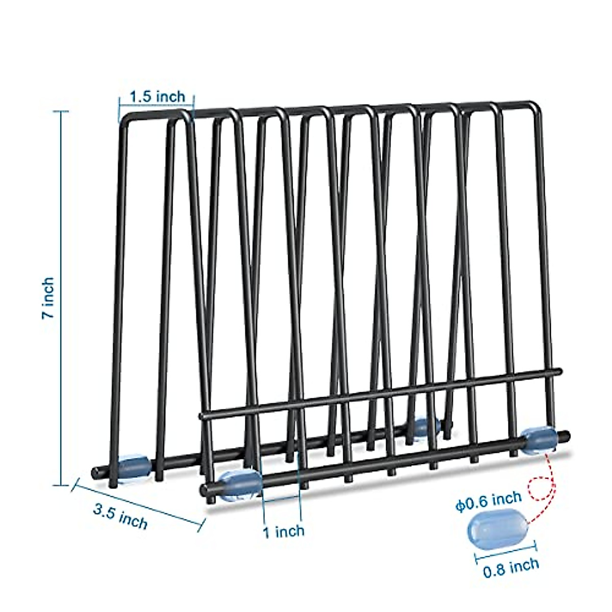IDEATECH Reusable Storage Bags Rack, Drying Rack for Storage Bags, Stainless Stand for Reusable Storage Bags, Drying Rack Holder for Reusable Bags, Books, Makeup Brush (Black)