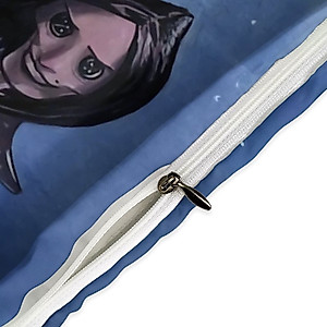 Adjzepuo Coraline Ultra Soft Reversible Breathable 3D Printed Bedding Sets 3 Piece 1 Duvet Cover + 2 Pillowcase 86"x70"